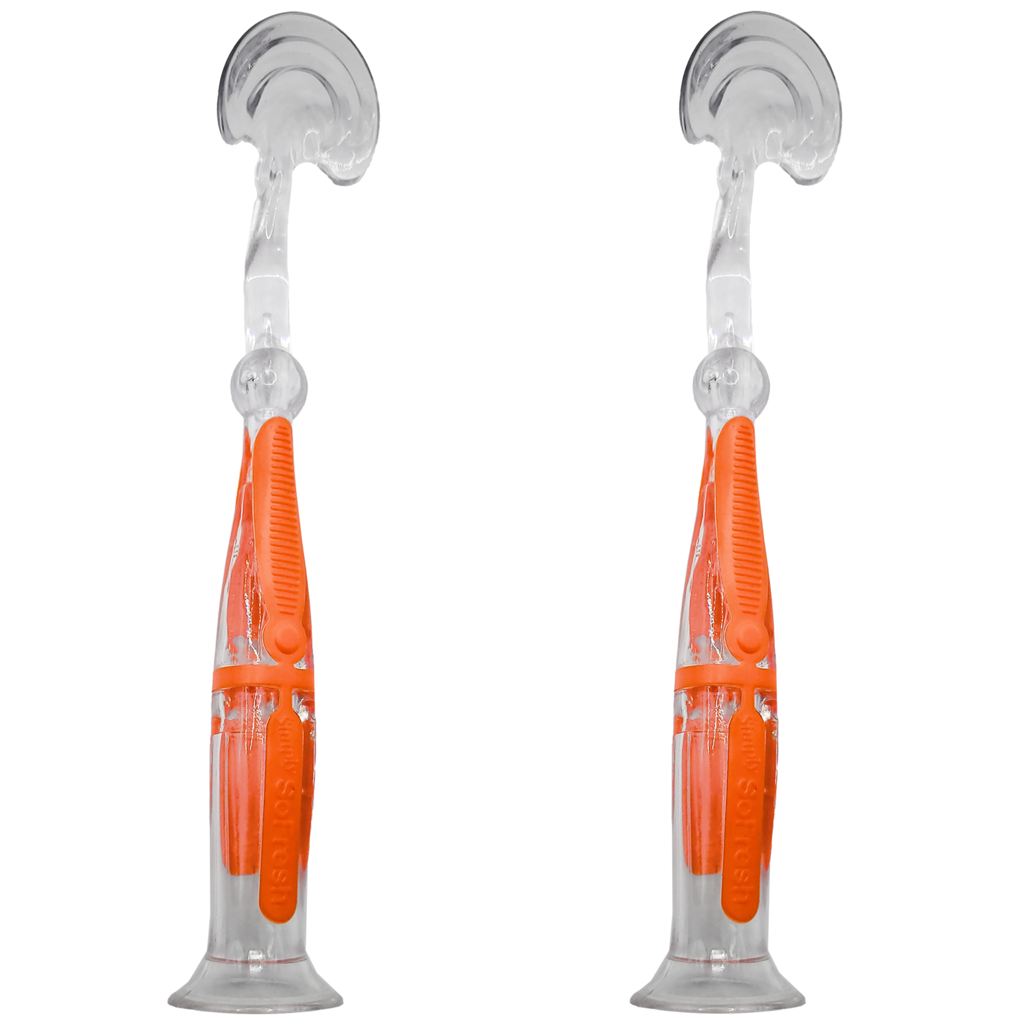 2 Orange Standing Tall Tongue Scrapers Bundle